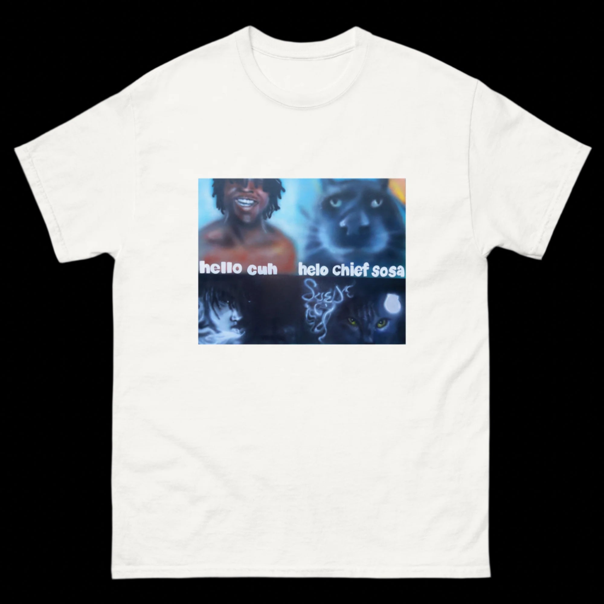 Hello Cuh Airbrushed Chief Keef Shirt – Suede